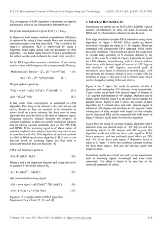 Comparitive analysis of doa and beamforming algorithms for smart antenna systems | PDF