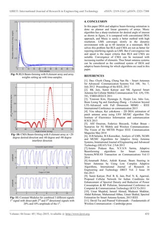 Comparitive analysis of doa and beamforming algorithms for smart antenna systems | PDF