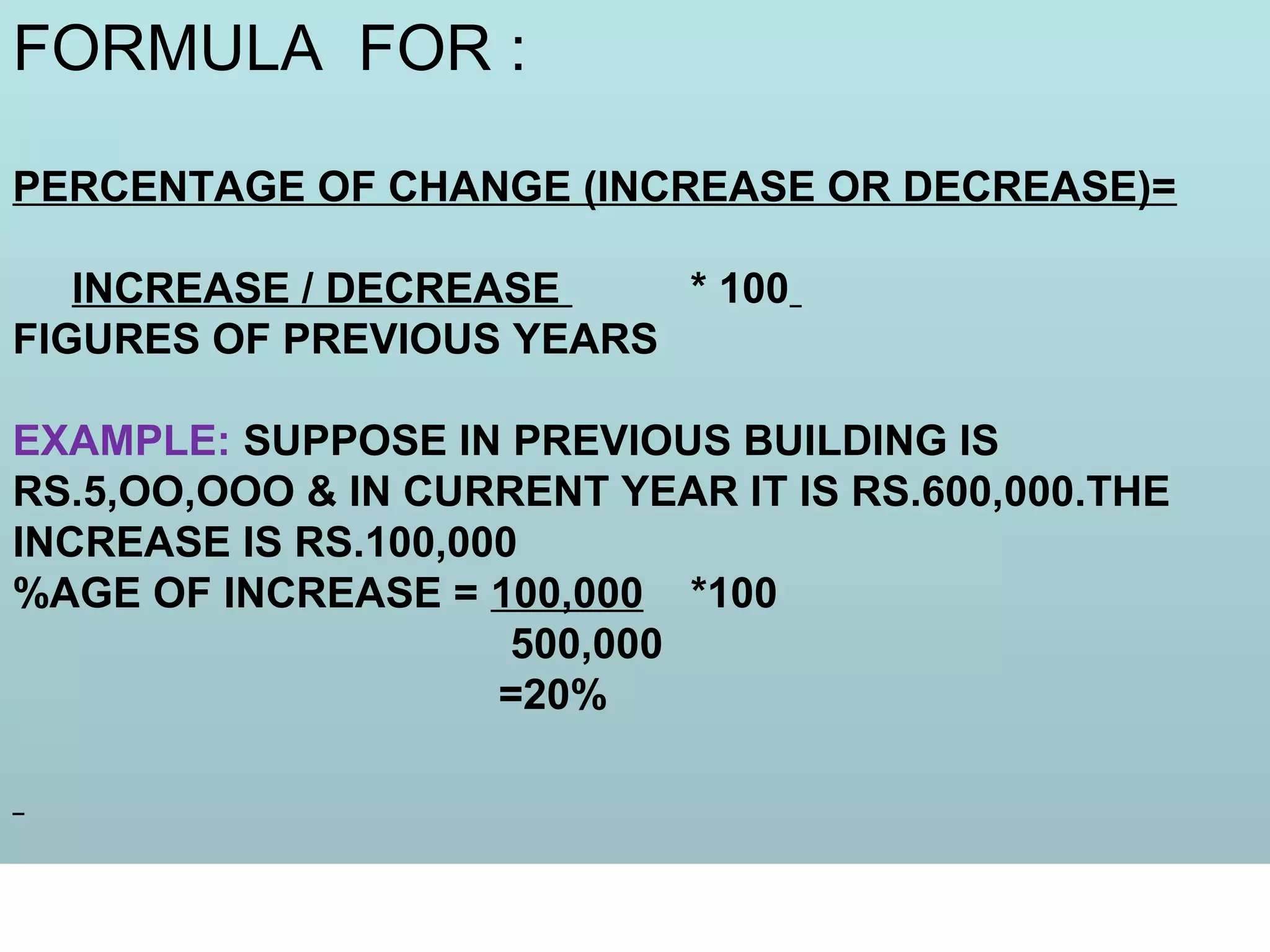 Comparitive and common size | PPT