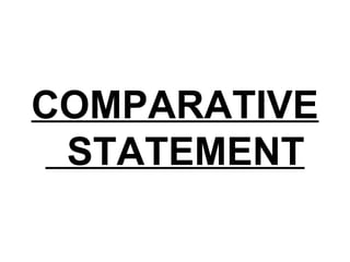 Comparitive and common size | PPT