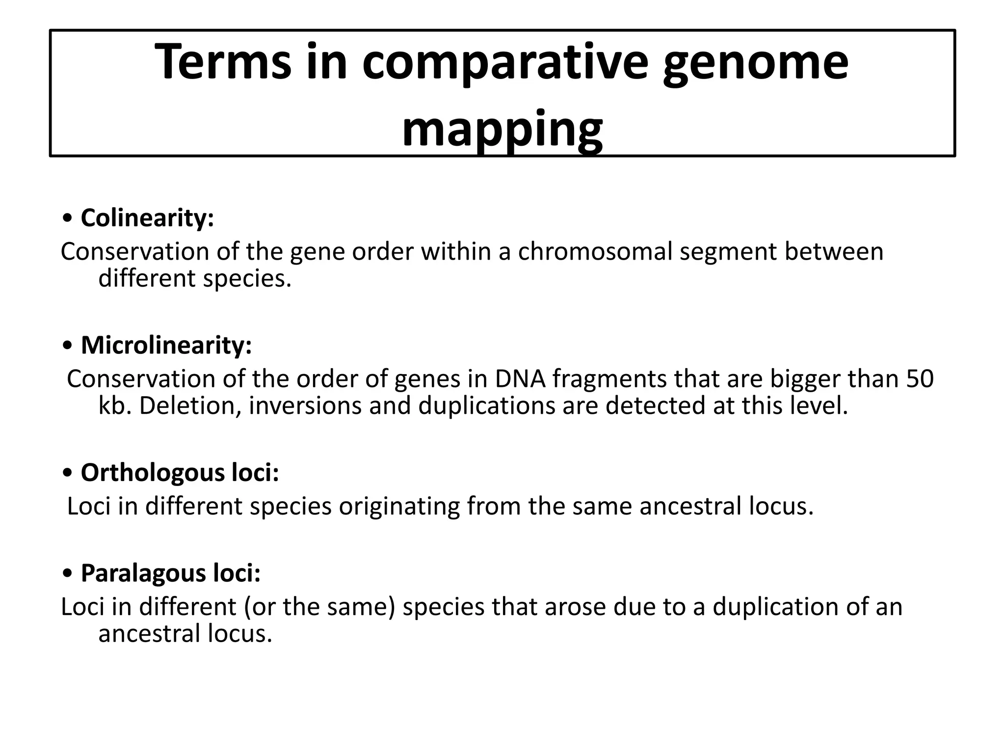 Comparitive genome mapping and model systems | PPTX