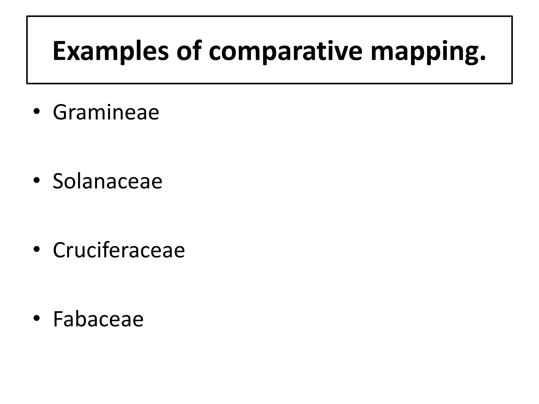 Comparitive genome mapping and model systems | PPTX