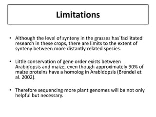 Comparitive genome mapping and model systems | PPTX