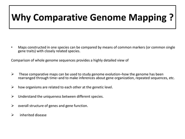 Comparitive genome mapping and model systems | PPTX | Genetics | Science