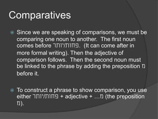 Comparitives and superlatives | PPTX