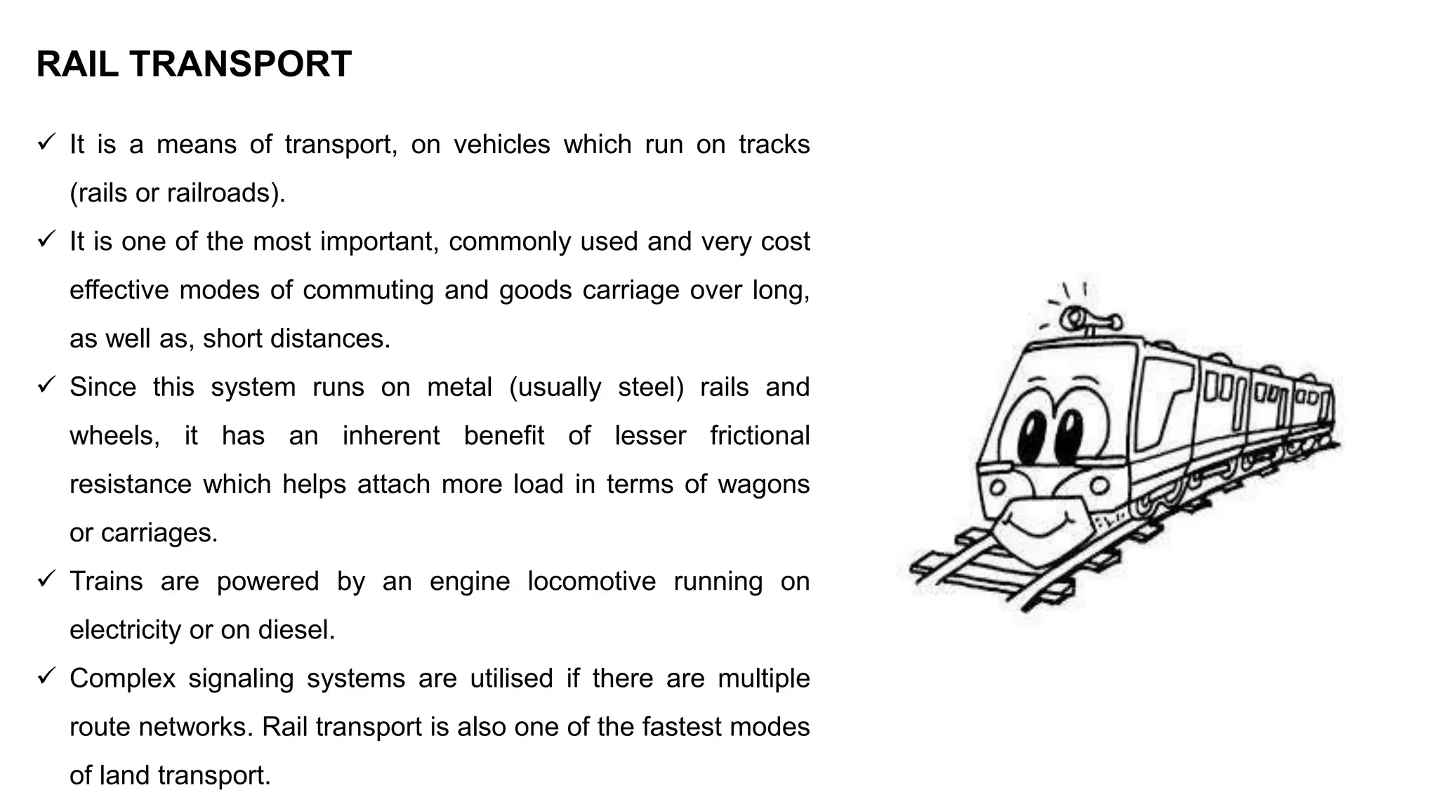 Comparitive study between different modes of transportation | PPTX