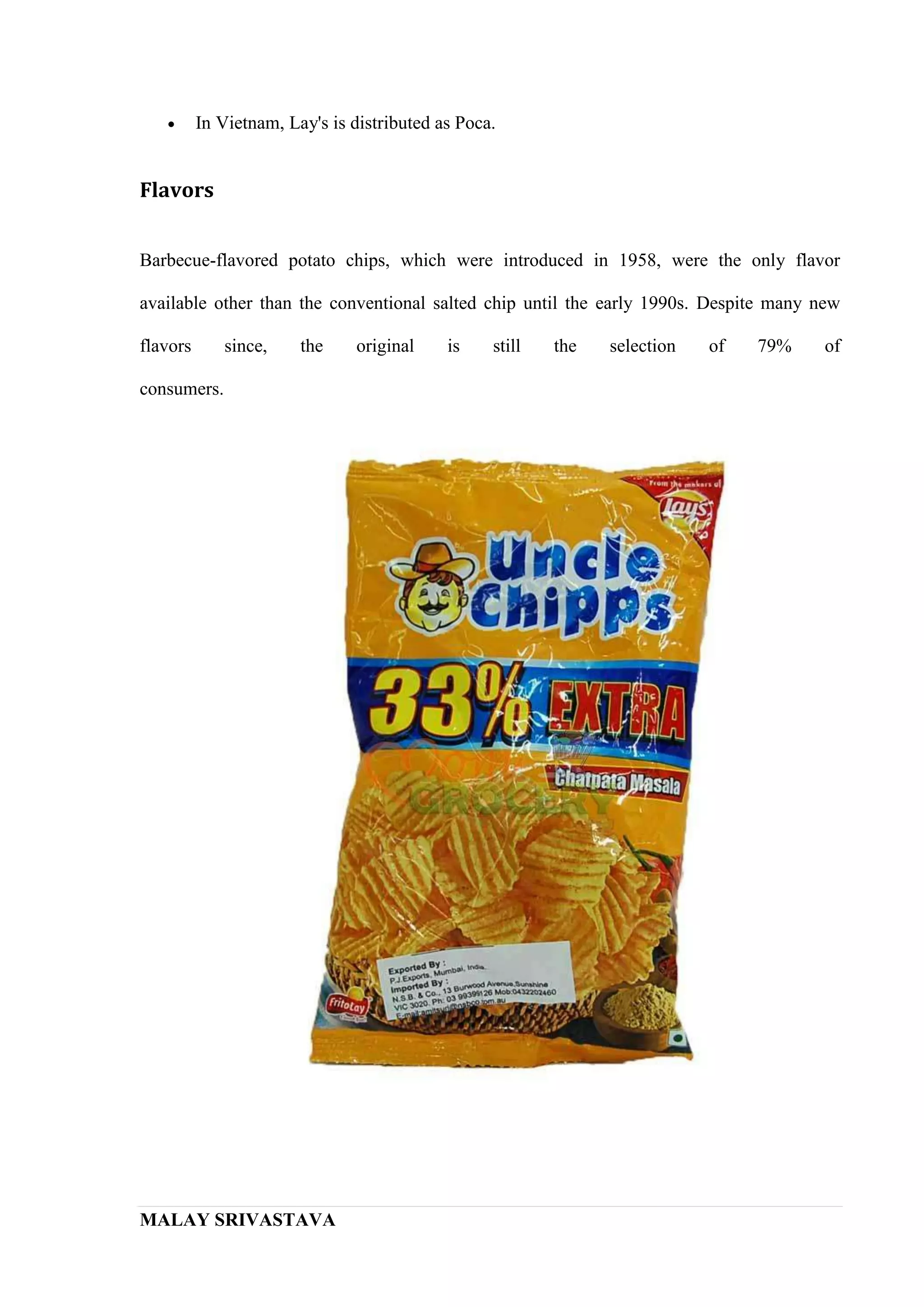 Comparitive study between uncle chips and lays | DOC
