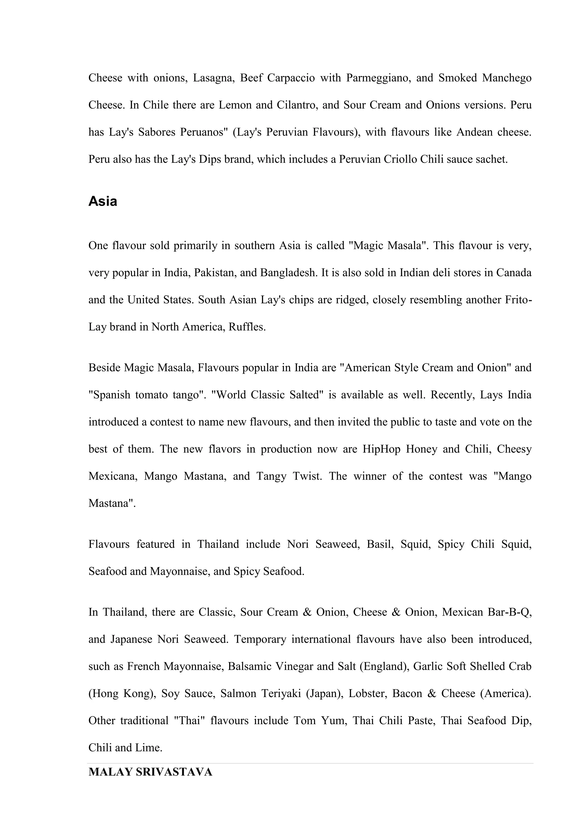 Comparitive study between uncle chips and lays | DOC