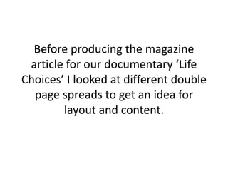 Double Page Spread, magazine research. | PPTX | Desktop Publishing ...
