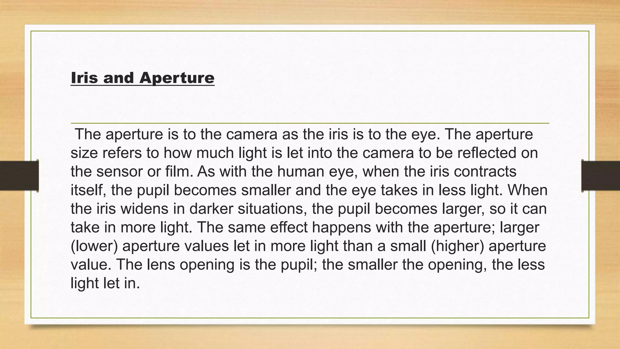 Comparsion between eye and camera ppt | PPTX