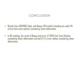Comparison of results from Sap2000, Etabs, & Abaqus. | PPTX