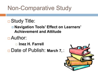 Compartive and non-compartive study | PPT