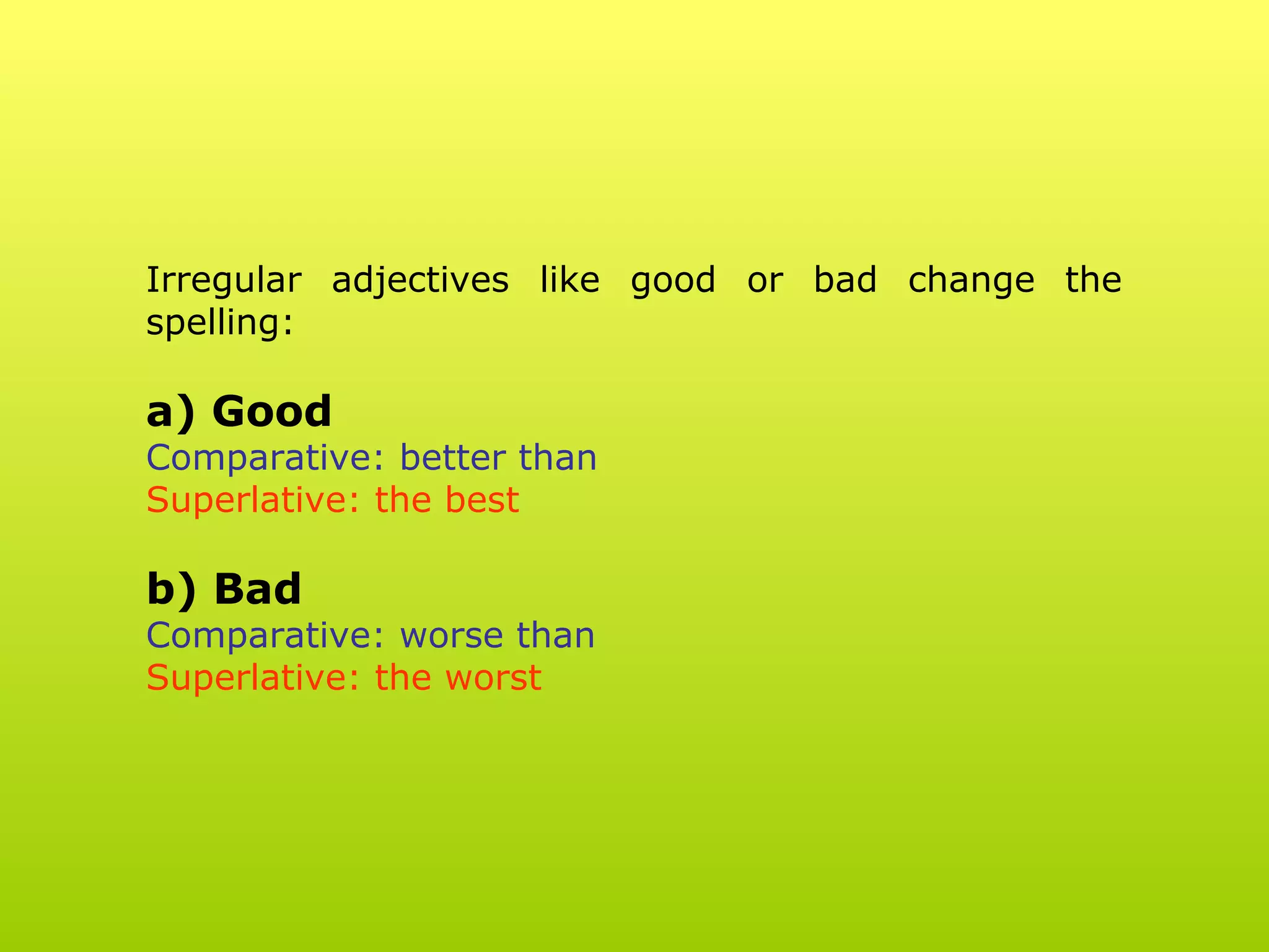 Compartive and superlative | PPT