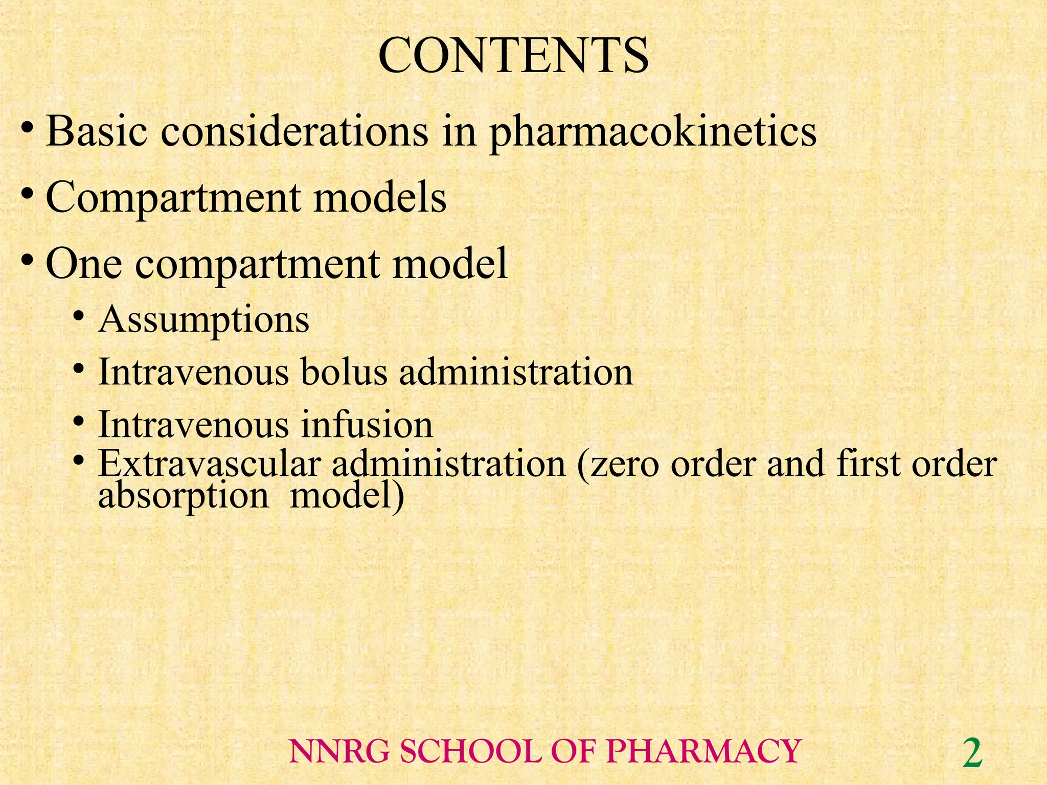 Compartment Model - Biopharmaceutics ppt | PPT