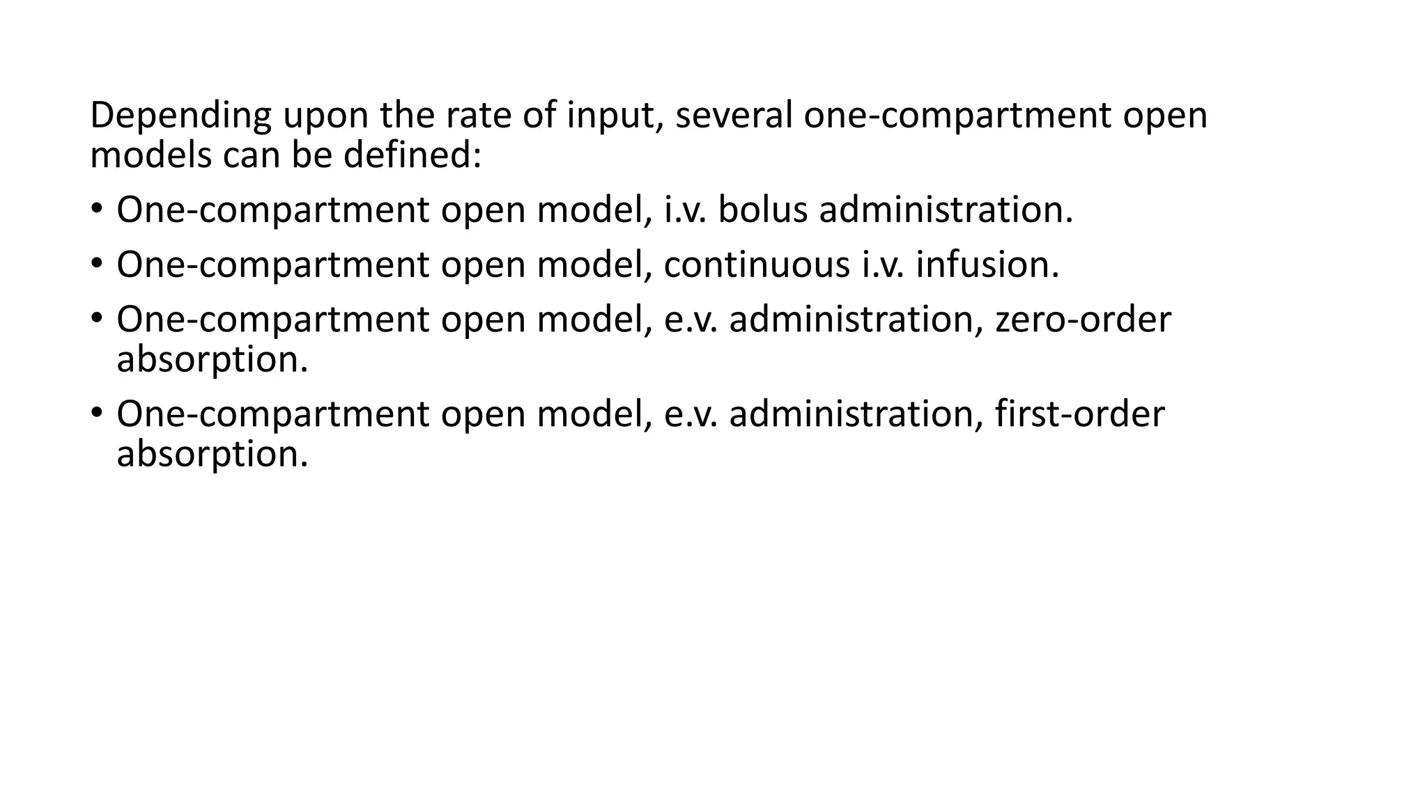 compartment modeling different types in pharmacokinetics | PPTX