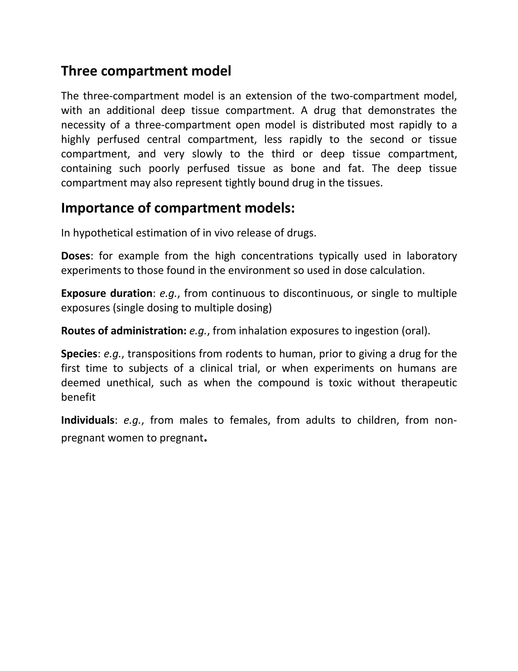Compartment models | DOC