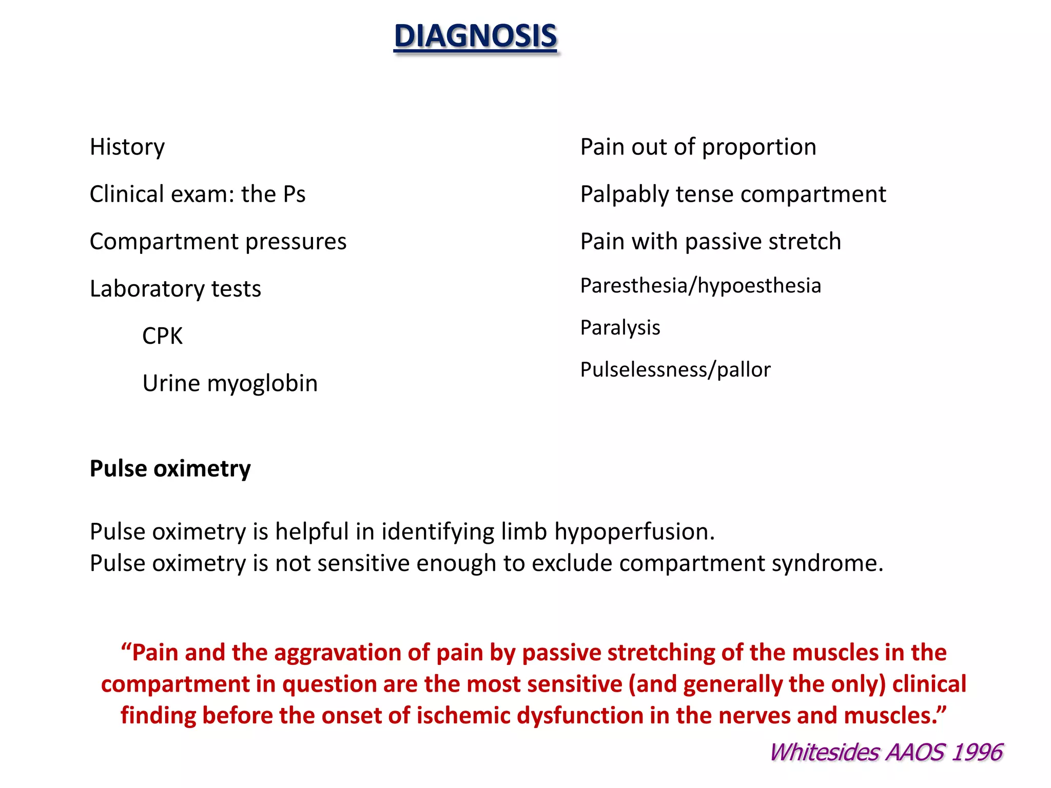 Compartment syndrome | PPTX
