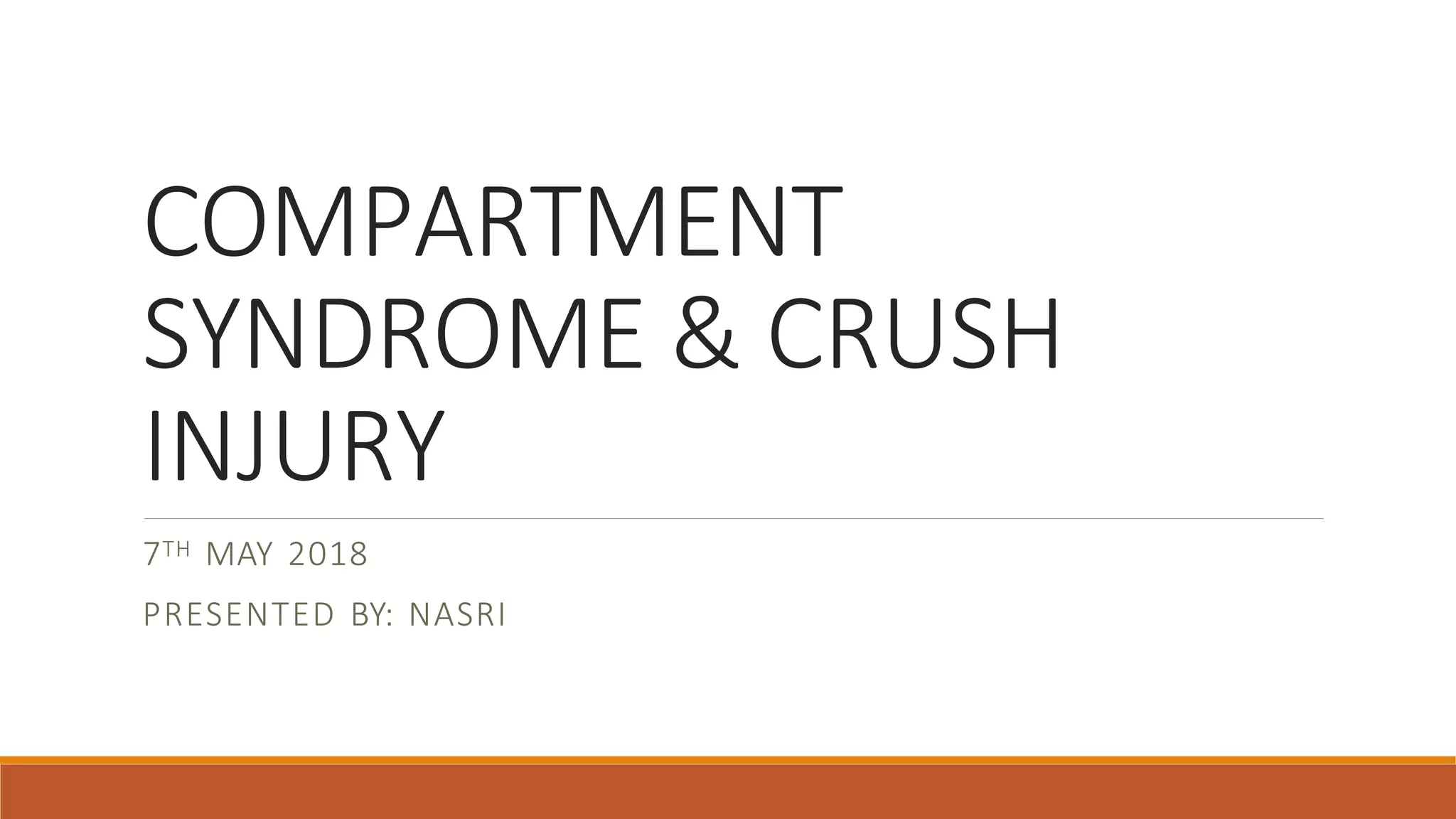 compartment syndrome | PPT