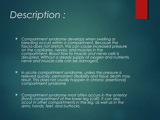 Compartment syndrome | PPT