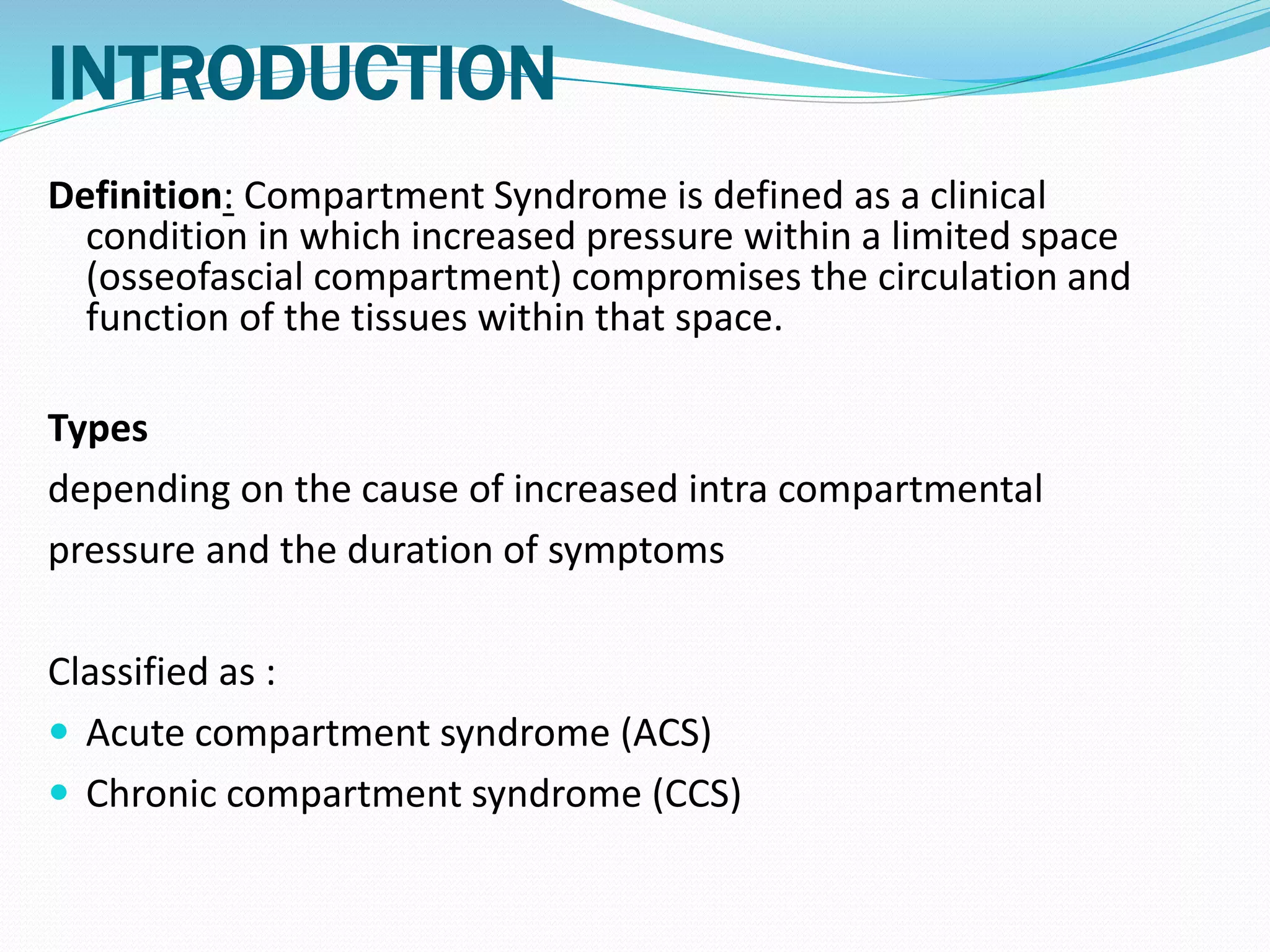 Compartment syndrome | PPTX