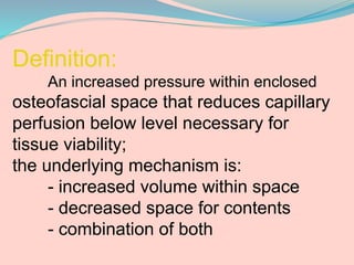 COMPARTMENT SYNDROME , CLINICAL FEATURES & MANAGEMENT.ppt