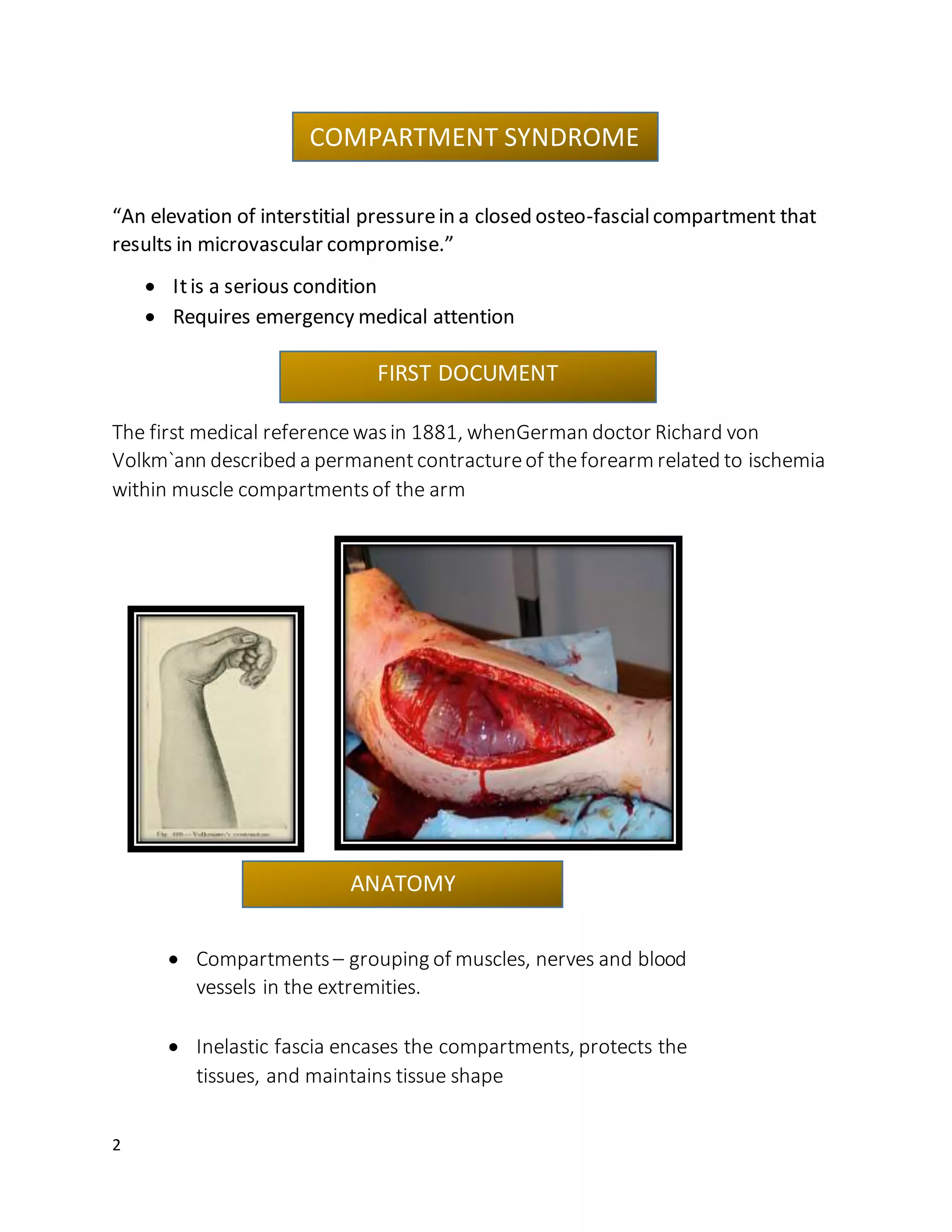 Compartment syndrome | DOCX