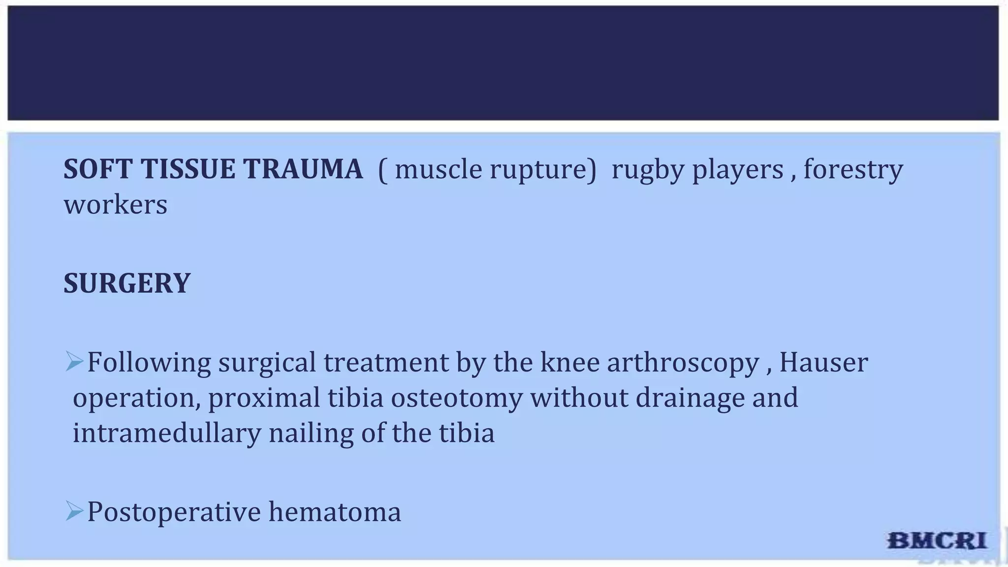 Compartment syndrome and VIC | PPTX