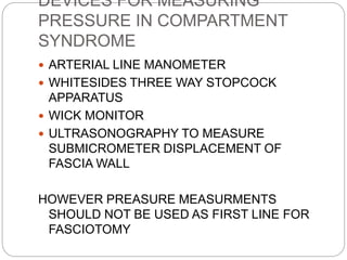 Compartment syndrome & VIC. | PPT