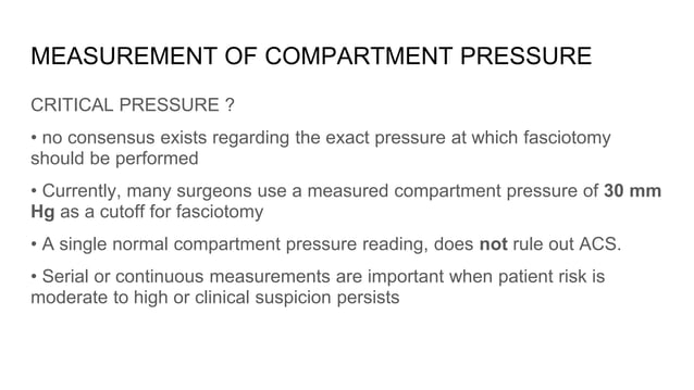 COMPARTMENT SYNDROME | PPTX | First Aid | Injuries