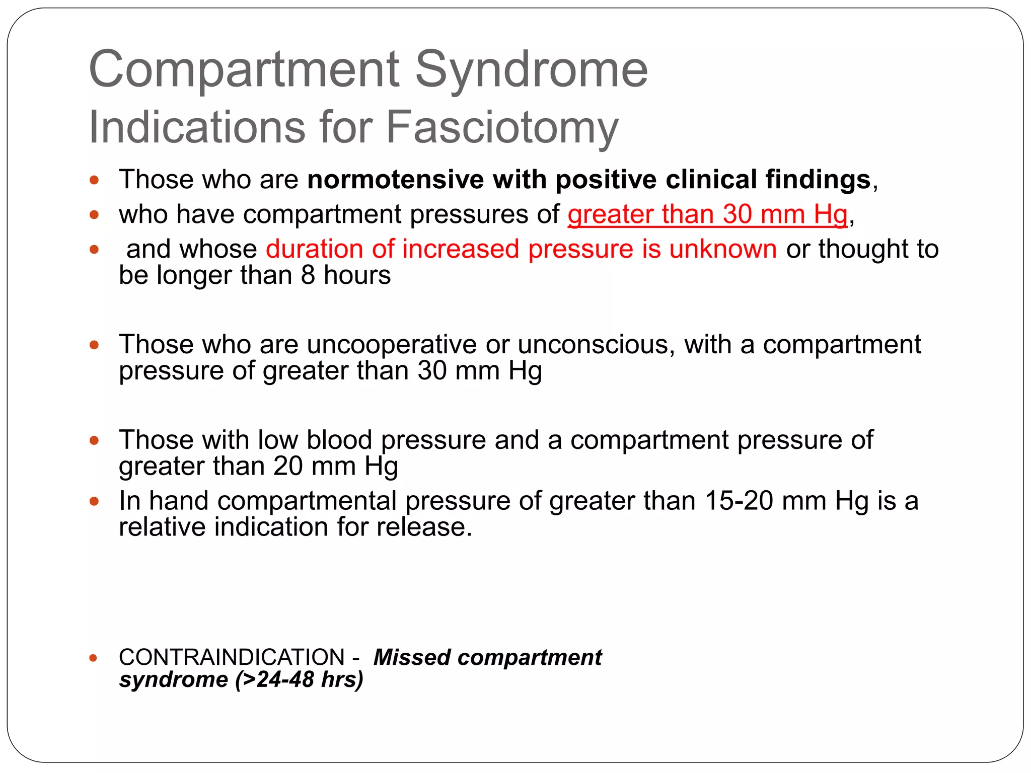 Compartment syndrome in orthopaedics | PPTX