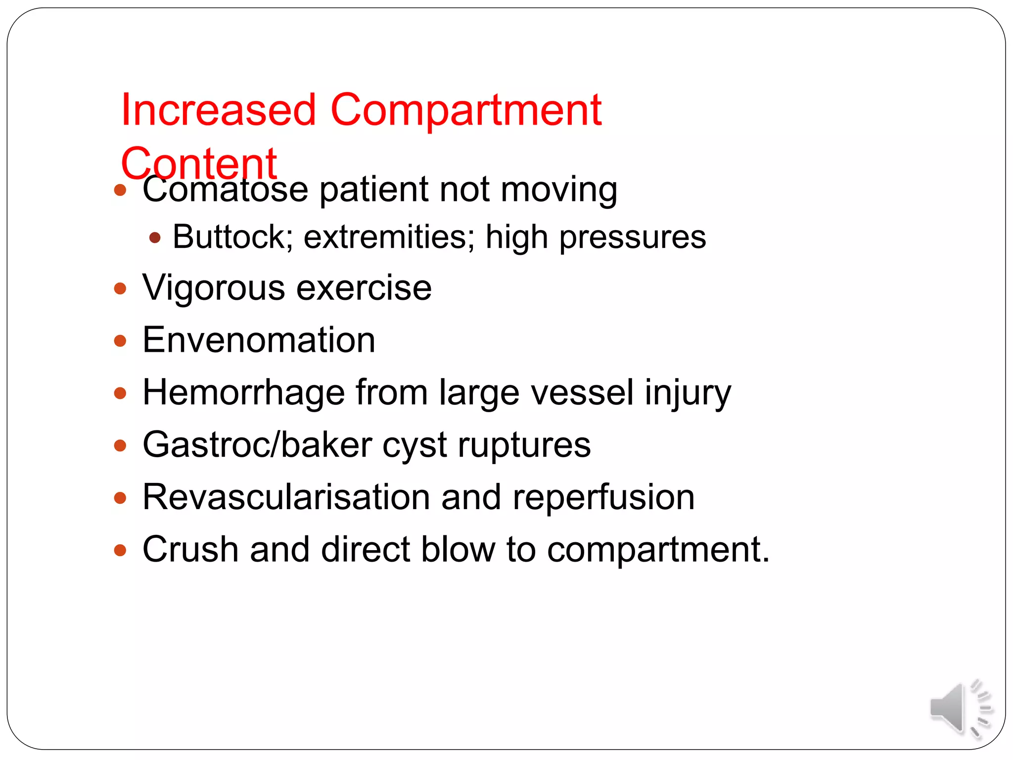 Compartment syndrome in orthopaedics | PPTX