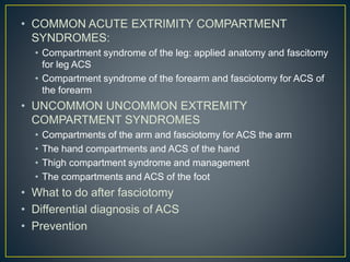 Compartment syndromes | PPTX