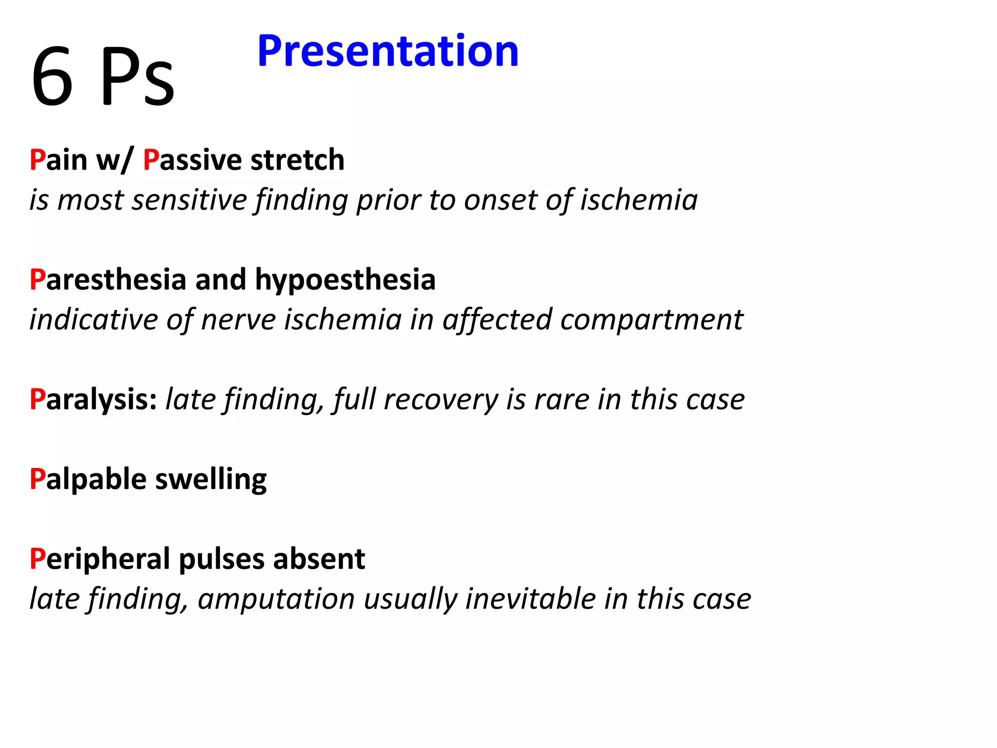Compartment syndrome teaching | PPTX