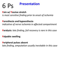 Compartment syndrome teaching | PPTX