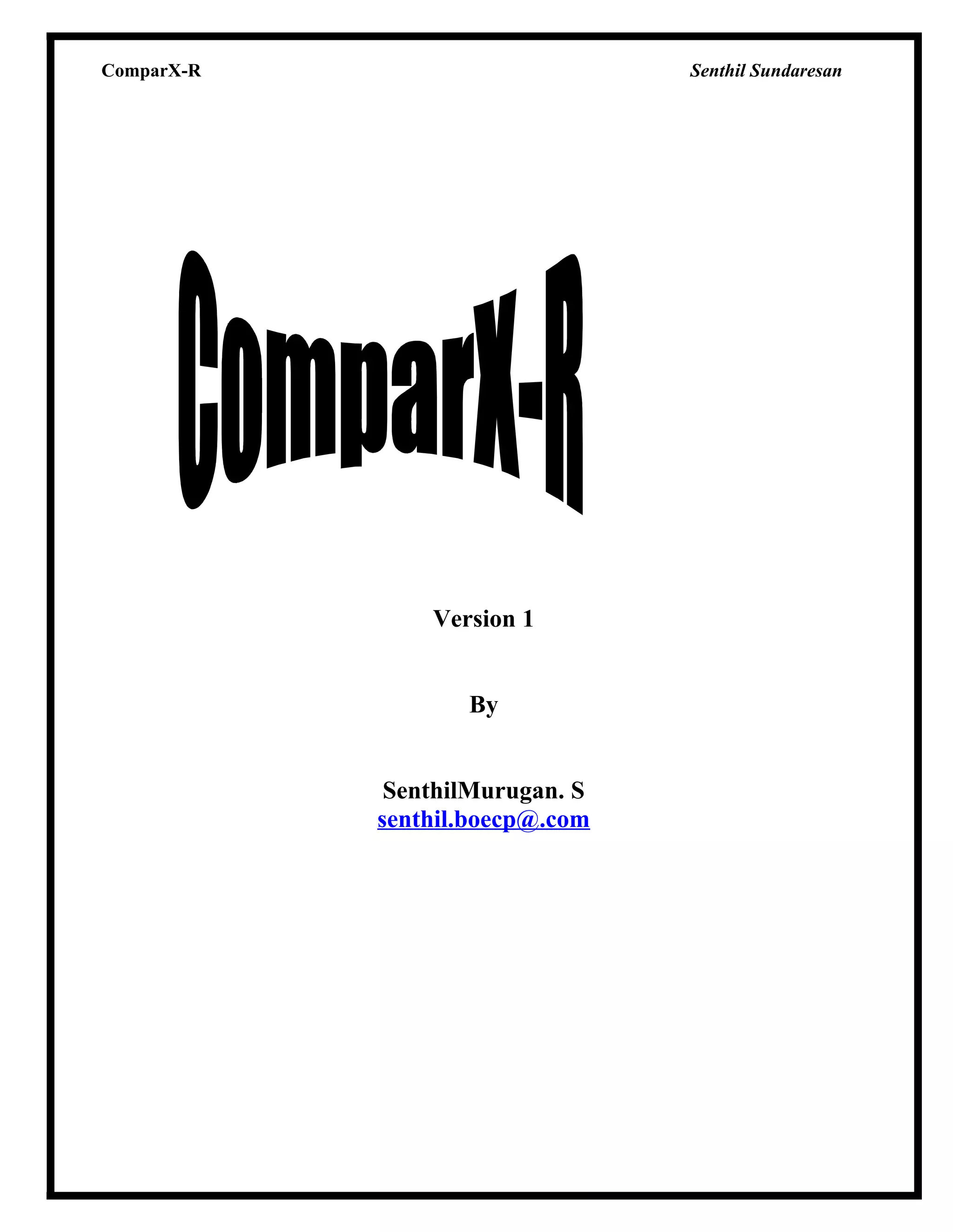 Compar X R Row Based Comparison Tool Pdf 