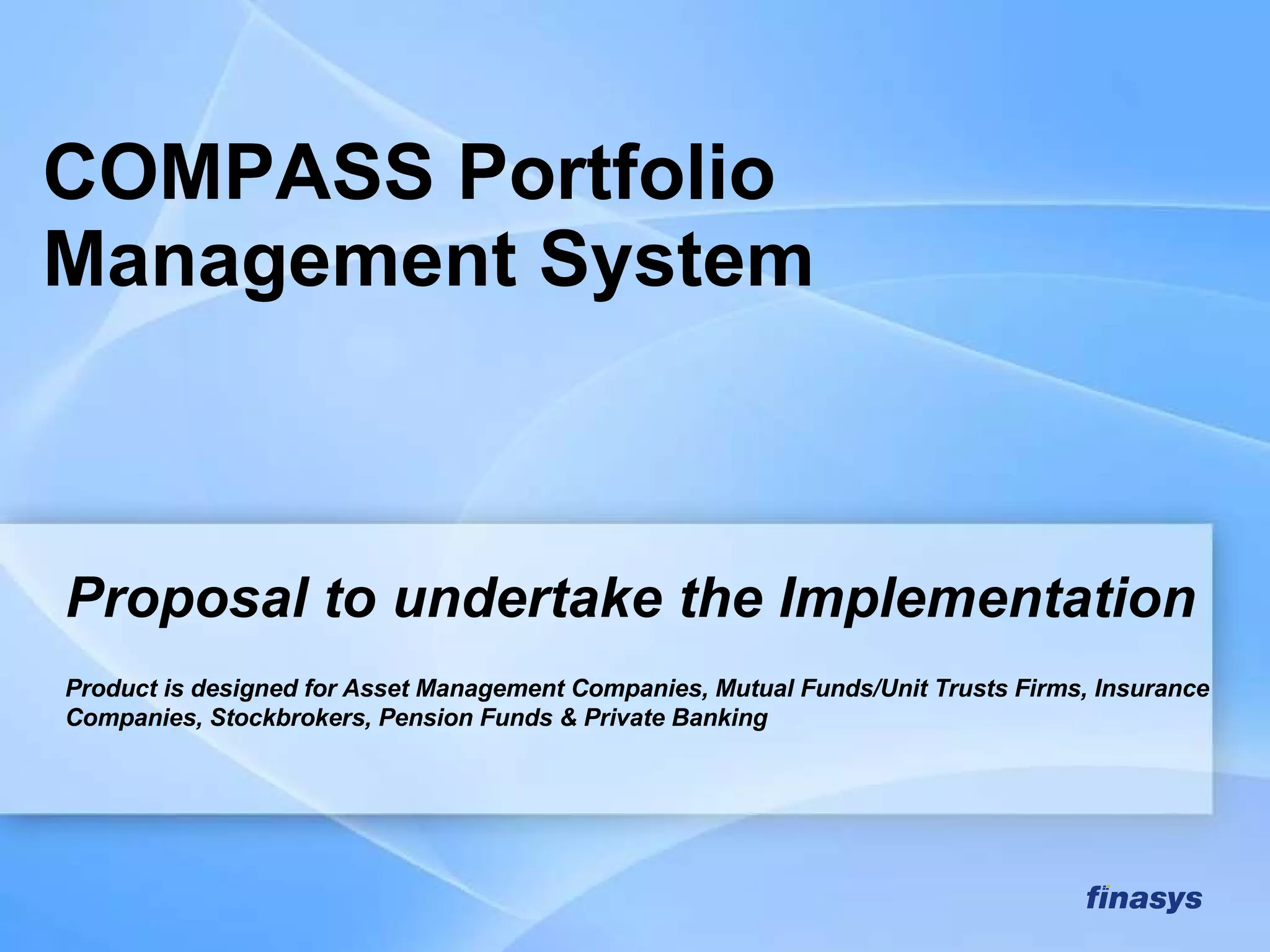 Compass Portfolio Management Proposal | PPT
