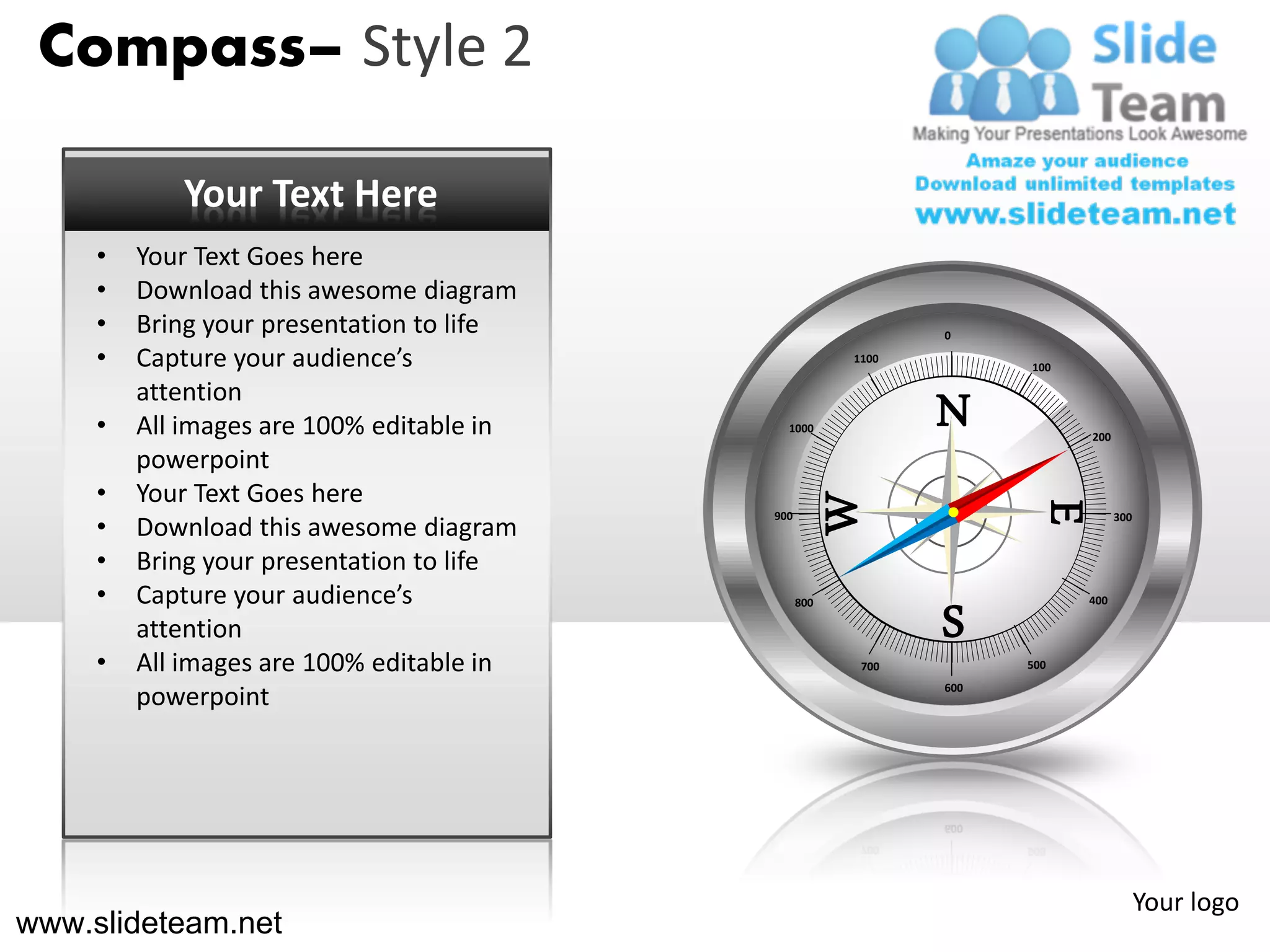 Compass design 2 powerpoint ppt templates. | PDF