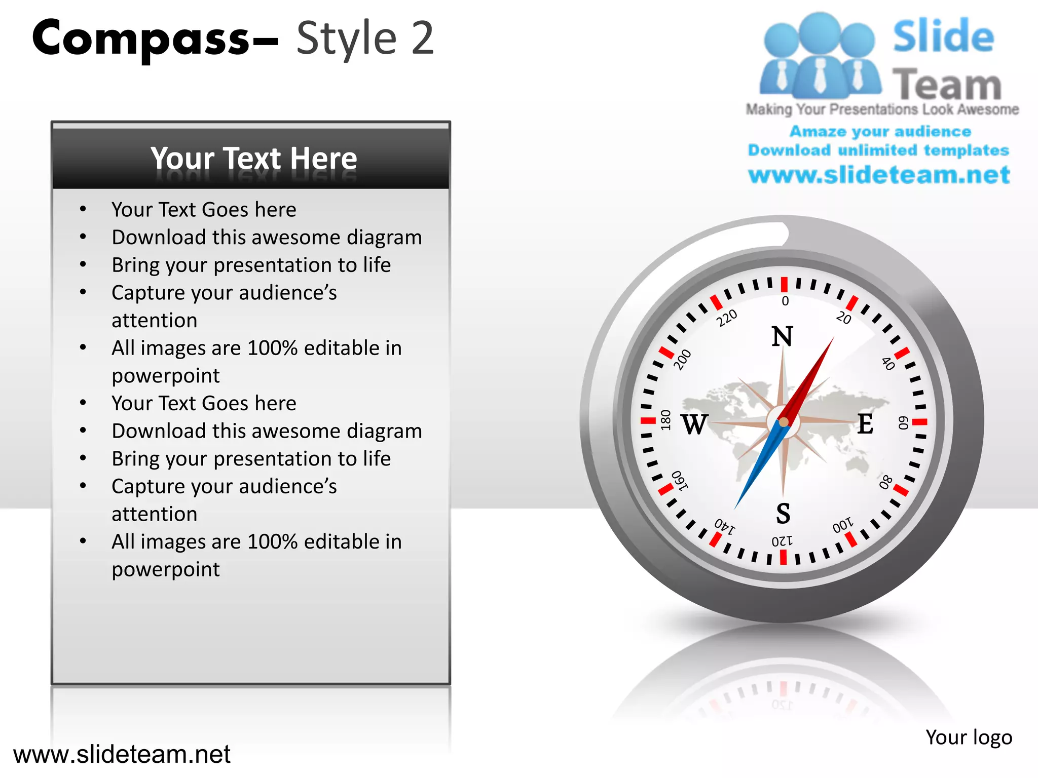 Compass design 2 powerpoint ppt templates. | PDF