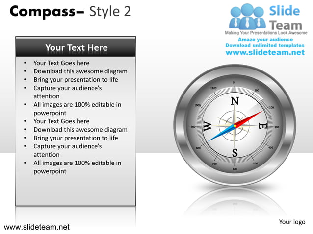 Compass design 2 powerpoint ppt templates. | PDF