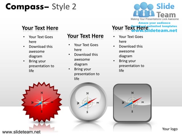 Compass design 2 powerpoint ppt templates. | PDF