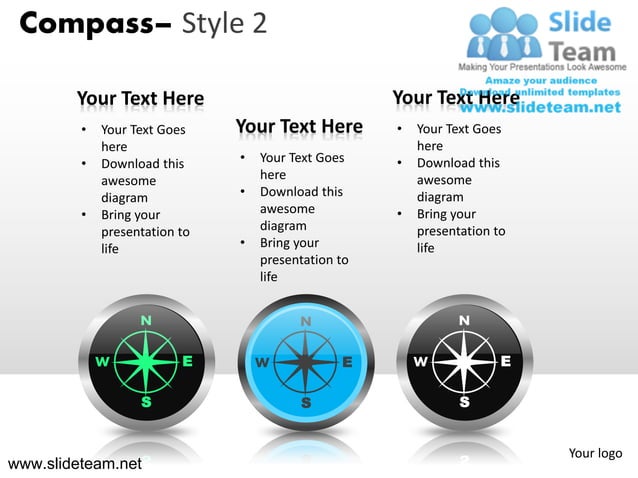 Compass design 2 powerpoint ppt templates. | PDF