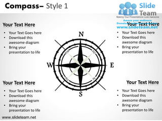 Compass design 2 powerpoint ppt templates. | PDF
