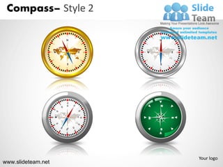Compass design 2 powerpoint presentation templates. | PPT