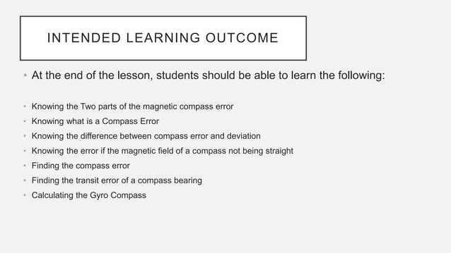 COMPASS ERROR | PPTX