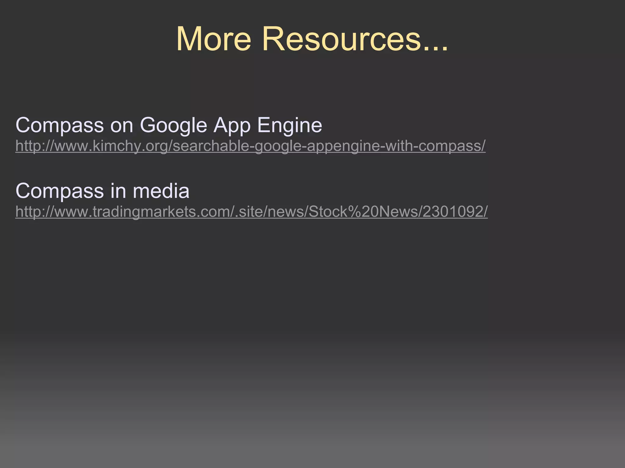 Compass Framework | PDF