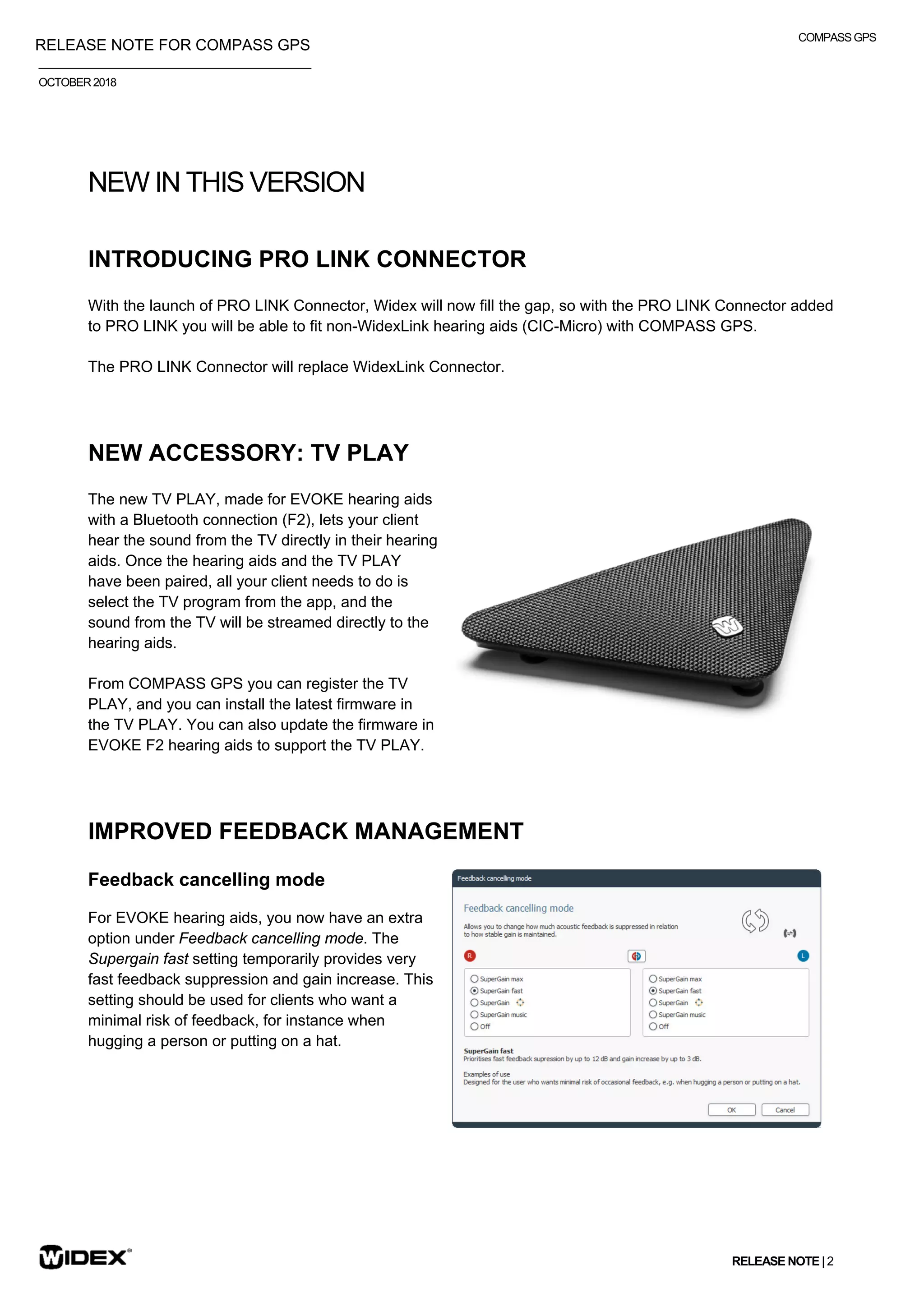 WIDEX COMPASS GPS V3.1 | PDF