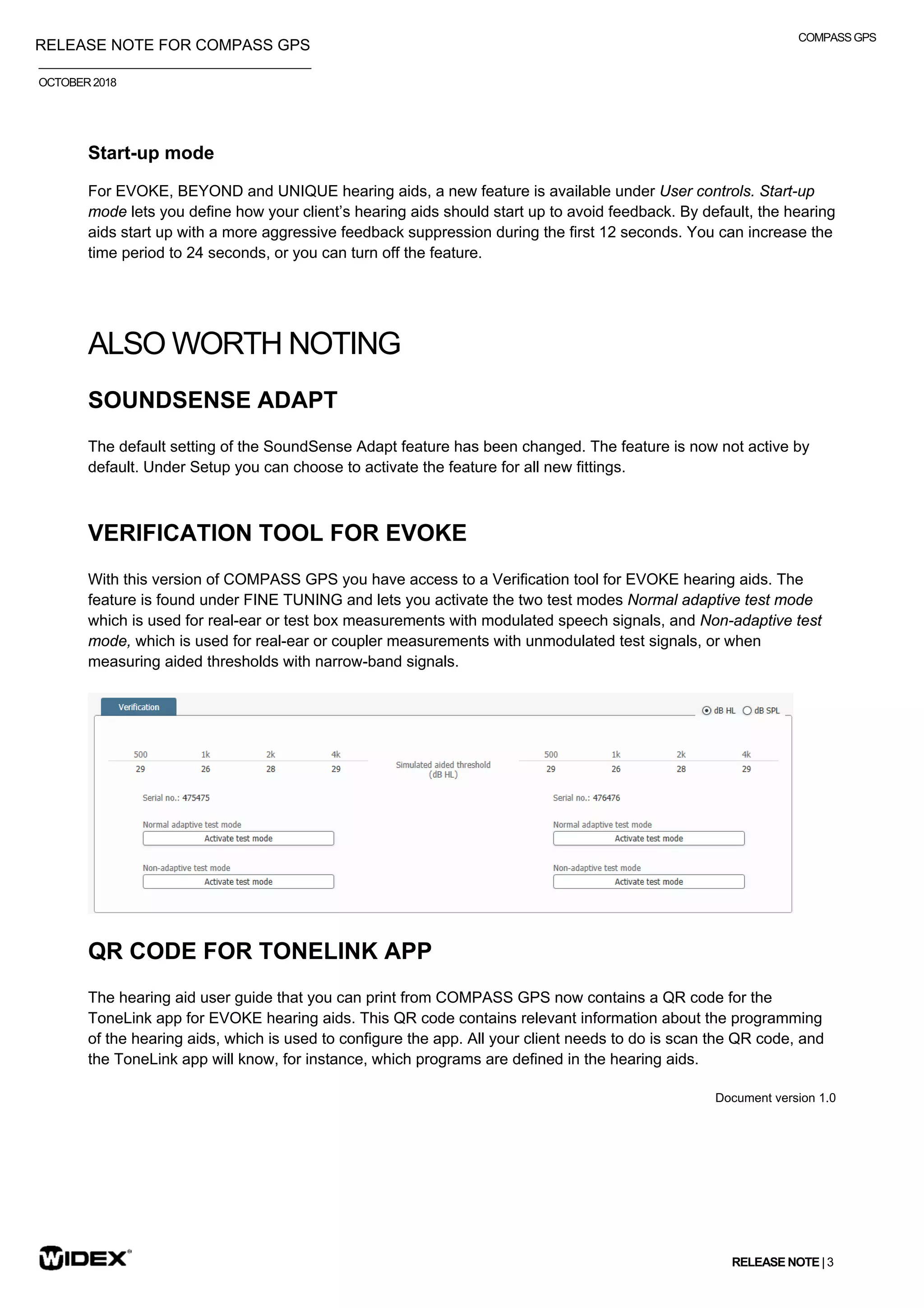 WIDEX COMPASS GPS V3.1 | PDF