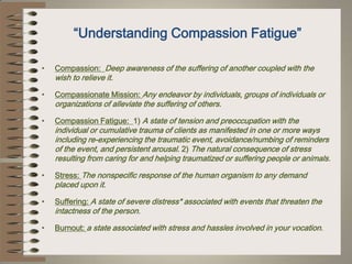Compassion Fatigue | PPTX