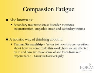 Compassion fatigue in the animal care community glickman1 | PDF