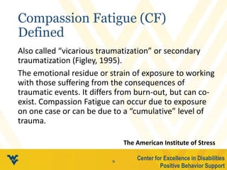 Compassion Fatigue: Looking Out for Yourself and Each Other | PPTX